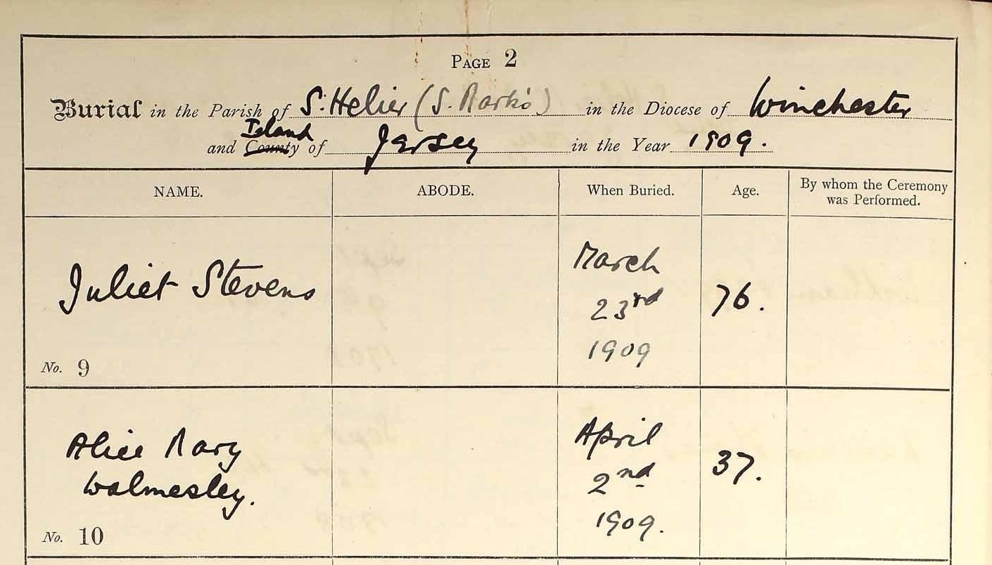 Church of England Records | Jersey Heritage